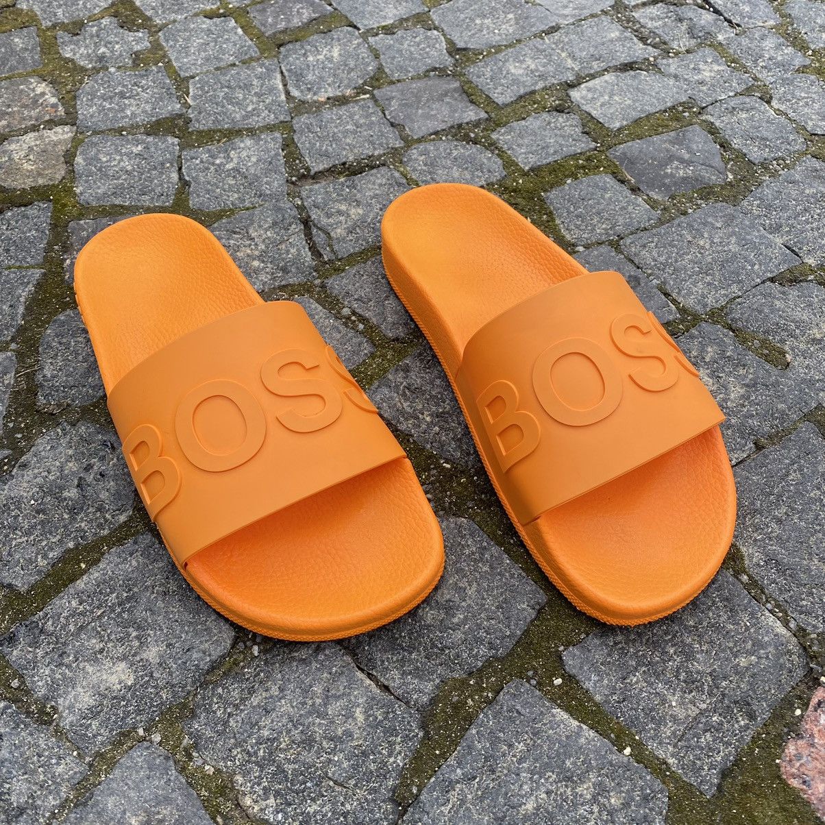 Hugo Boss × Luxury × Streetwear Hugo Boss Orange Slippers 40 size | Grailed