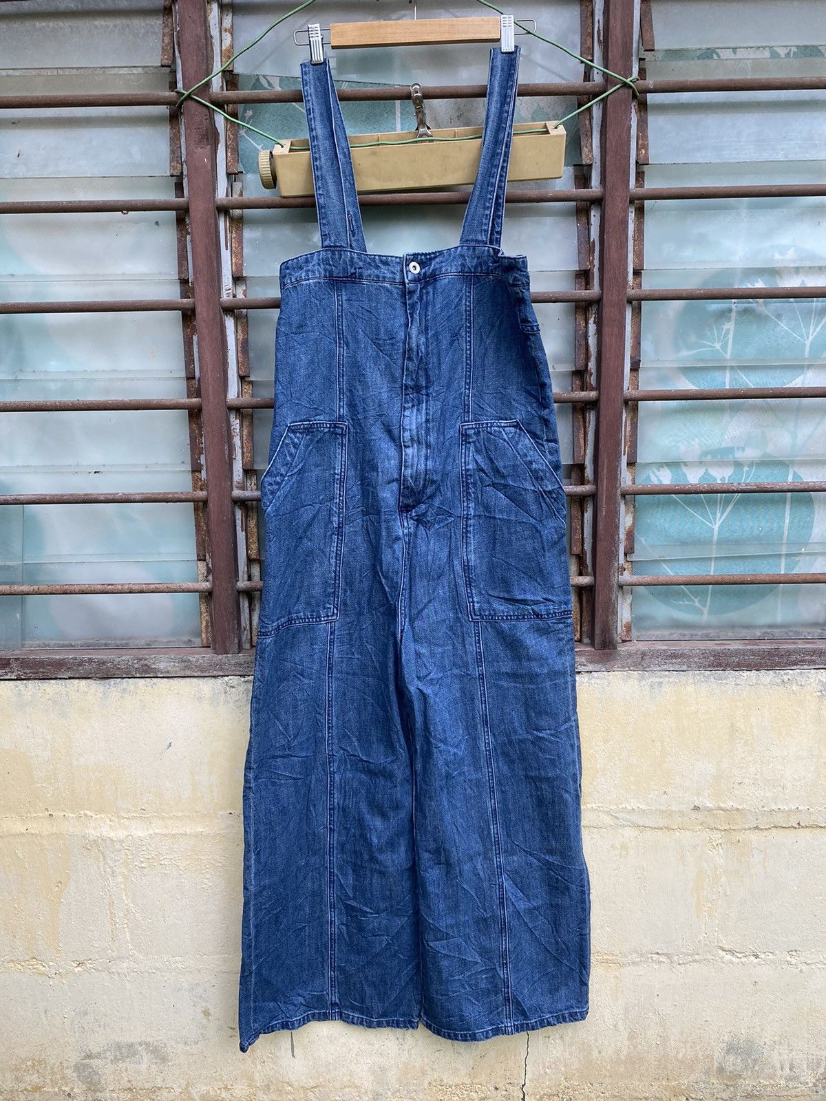 Japanese Brand × Overalls × Streetwear Ray Beams Denim Overall Wide Leg ...