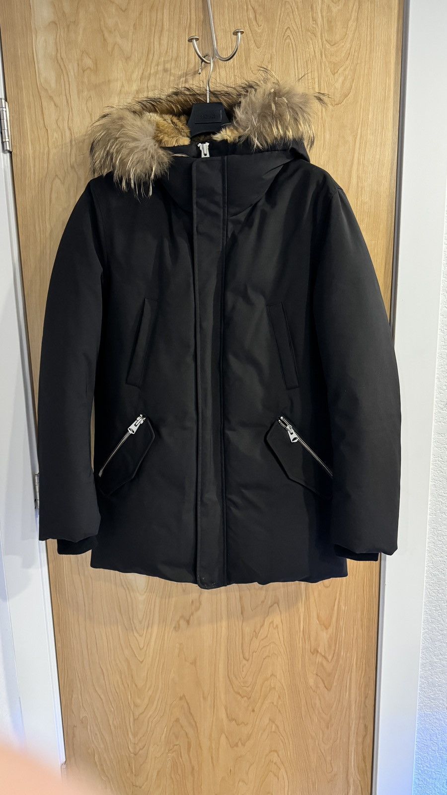 Mackage EDWARD 2-in-1 down parka w/ hooded bib & natural fur for men ...