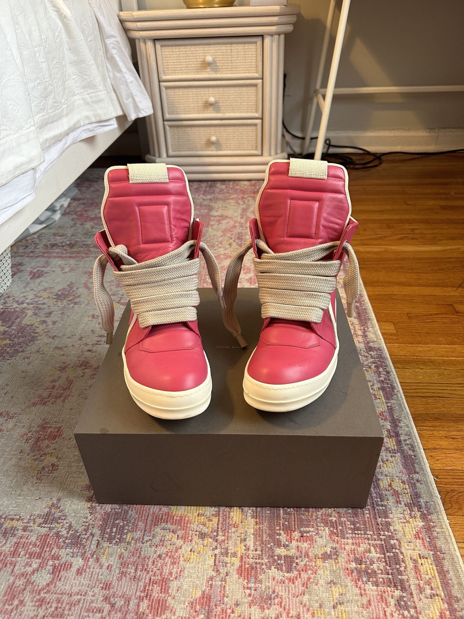 Rick Owens Rick Owens Jumbo Lace Geobaskets Pink | Grailed