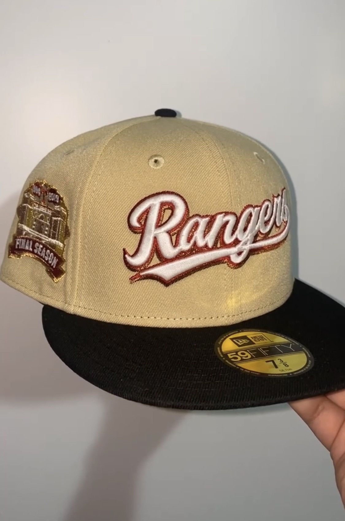 New Era Texas Rangers script logo fitted 7 3/8 | Grailed