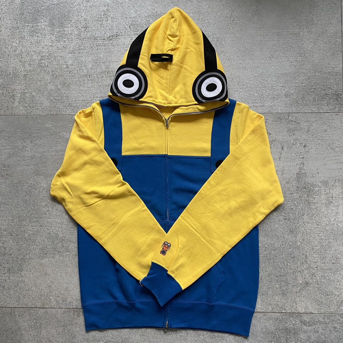 Bape A Bathing Ape BAPE x Minions Full Zip Up Hoodie Shark | Grailed