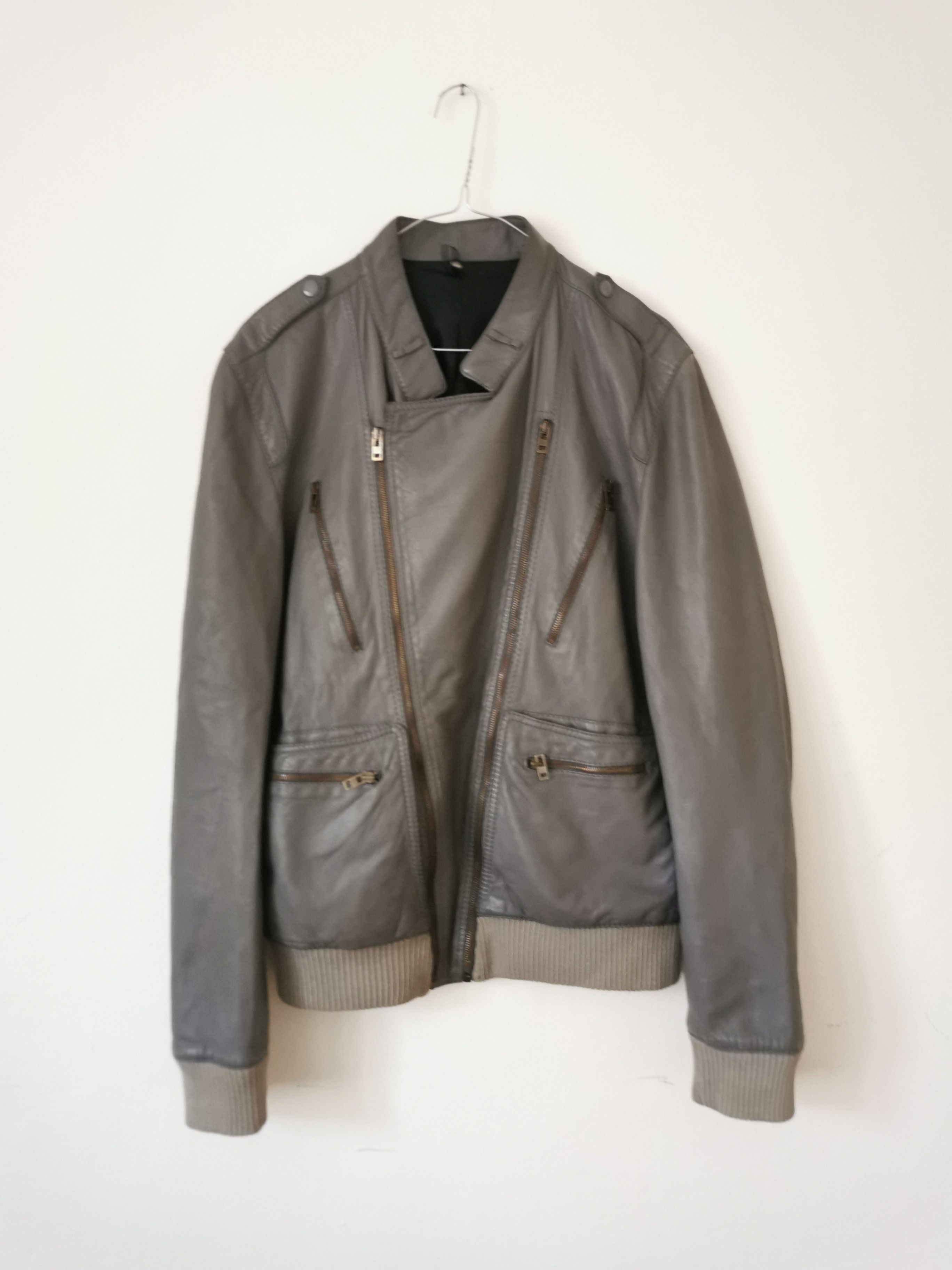 Dior Dior homme grey lamb leather jacket | Grailed