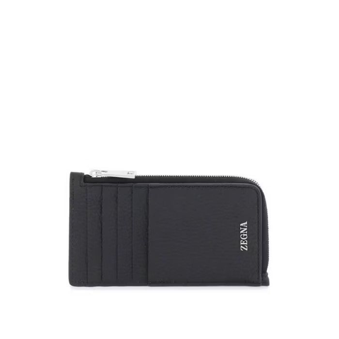 Z Zegna o1s22i1n0524 Size-OS Leather Card Holder in Black | Grailed