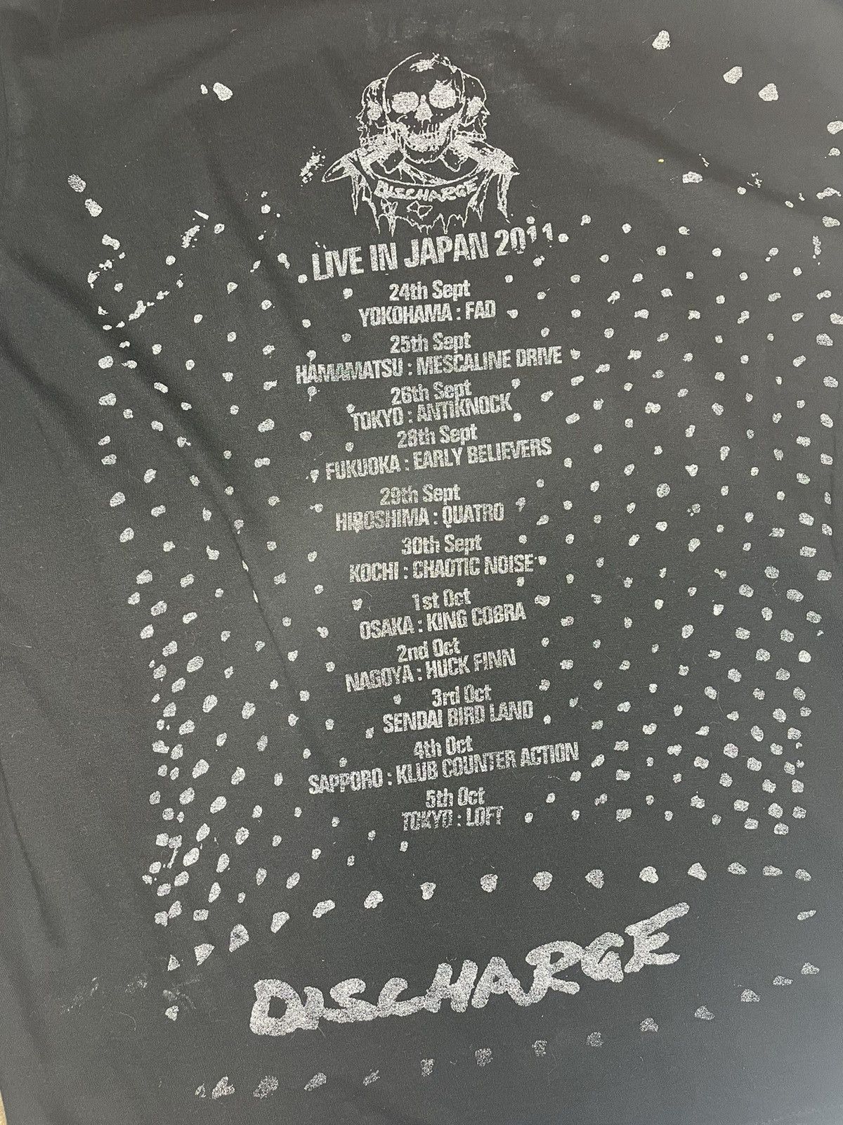 Vintage Rare discharge band tee | Grailed