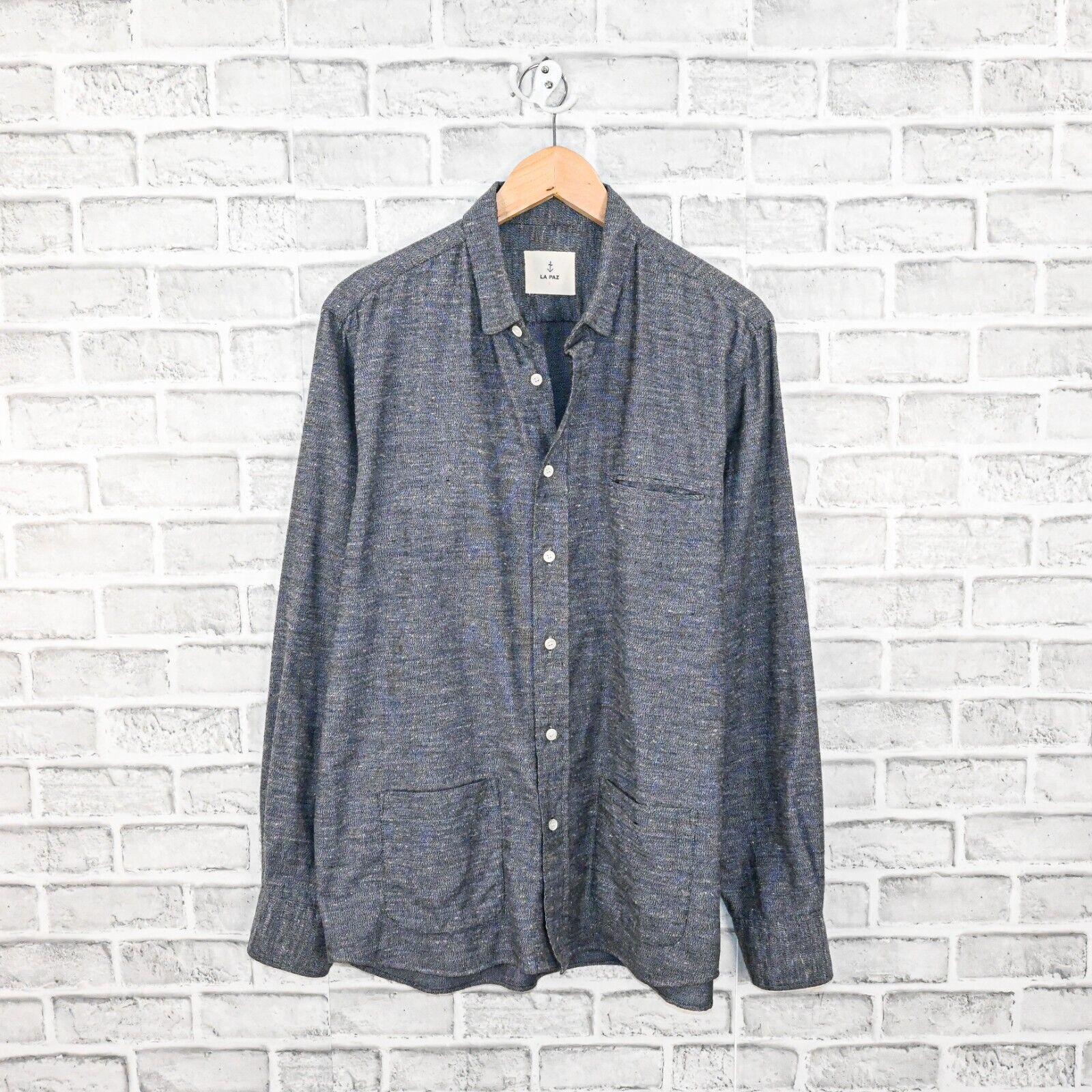 La Paz LA PAZ Button up Castro Shirt navy mesc spec multi pockets | Grailed
