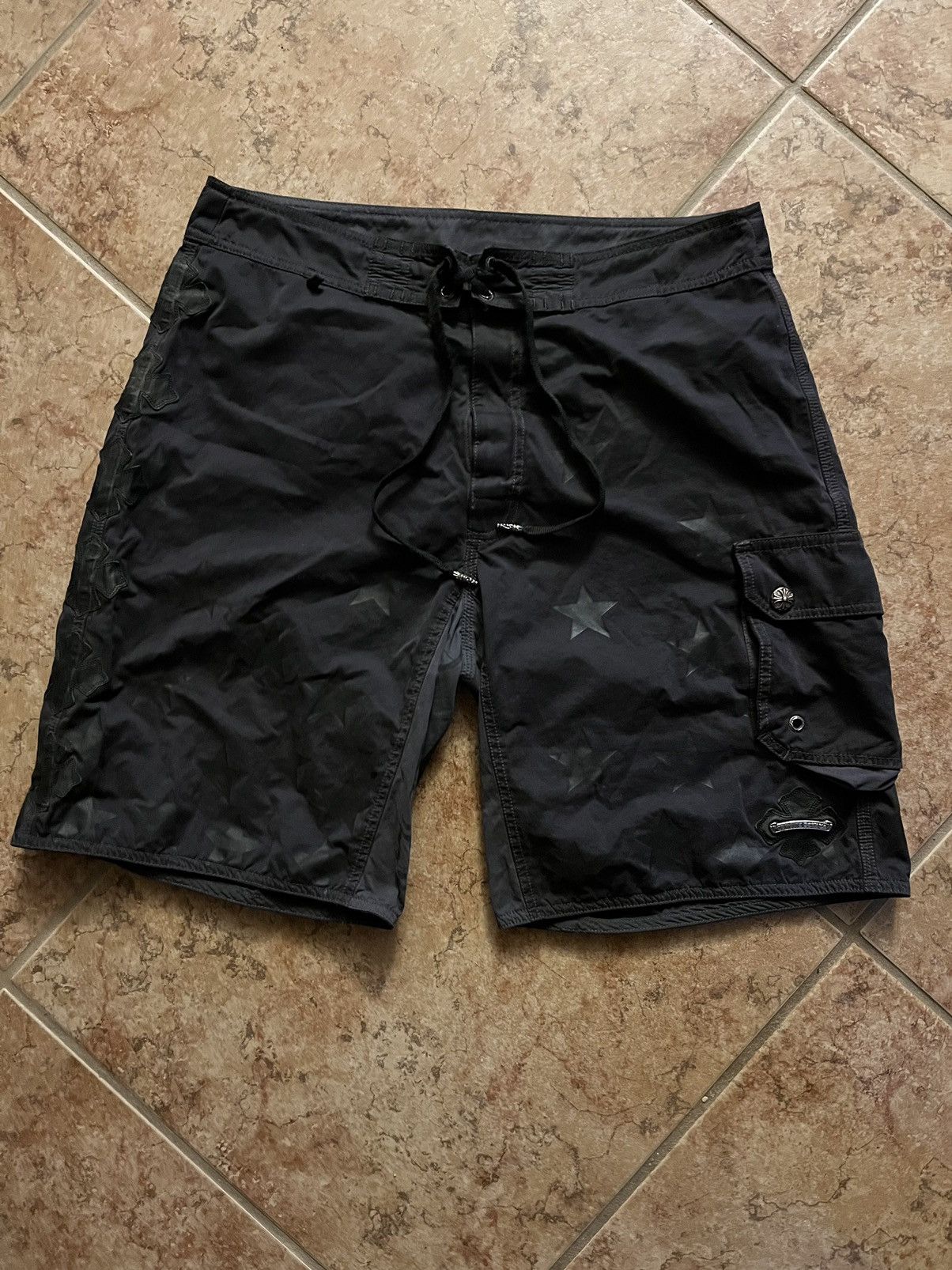 Chrome Hearts Chrome Hearts star leather patch shorts | Grailed