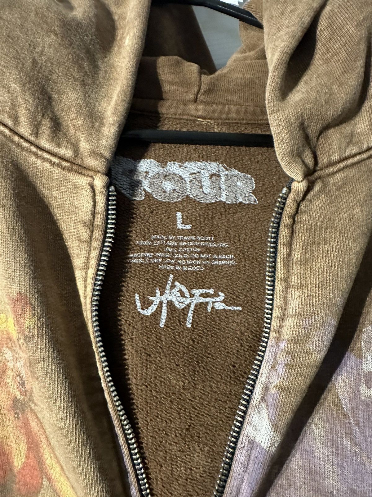 Travis Scott Travis Scott Utopia Brown Zip Up Hoodie | Grailed