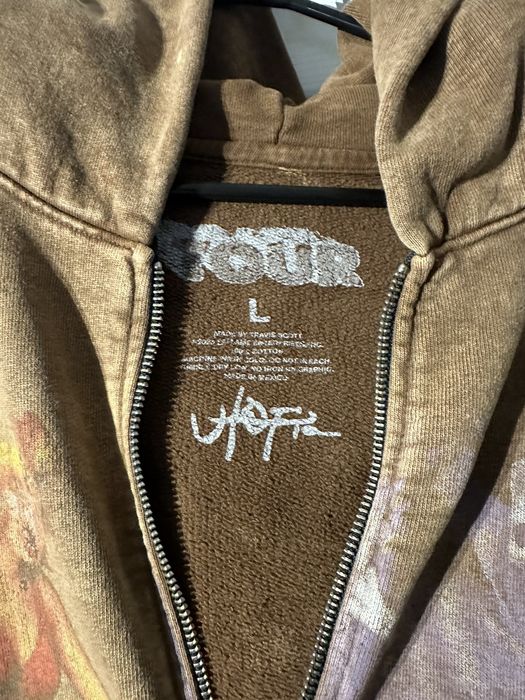 Travis Scott Travis Scott Utopia Brown Zip Up Hoodie | Grailed