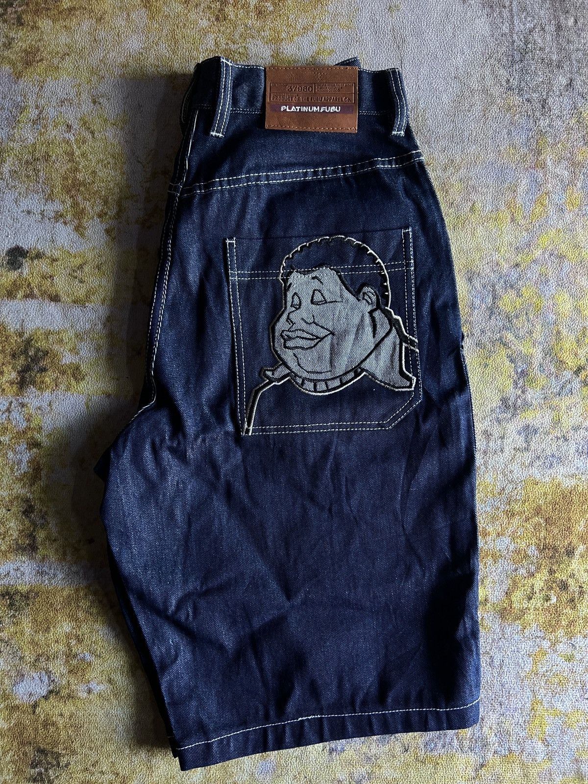Fubu Platinum Fubu baggy jeans embroidery character | Grailed