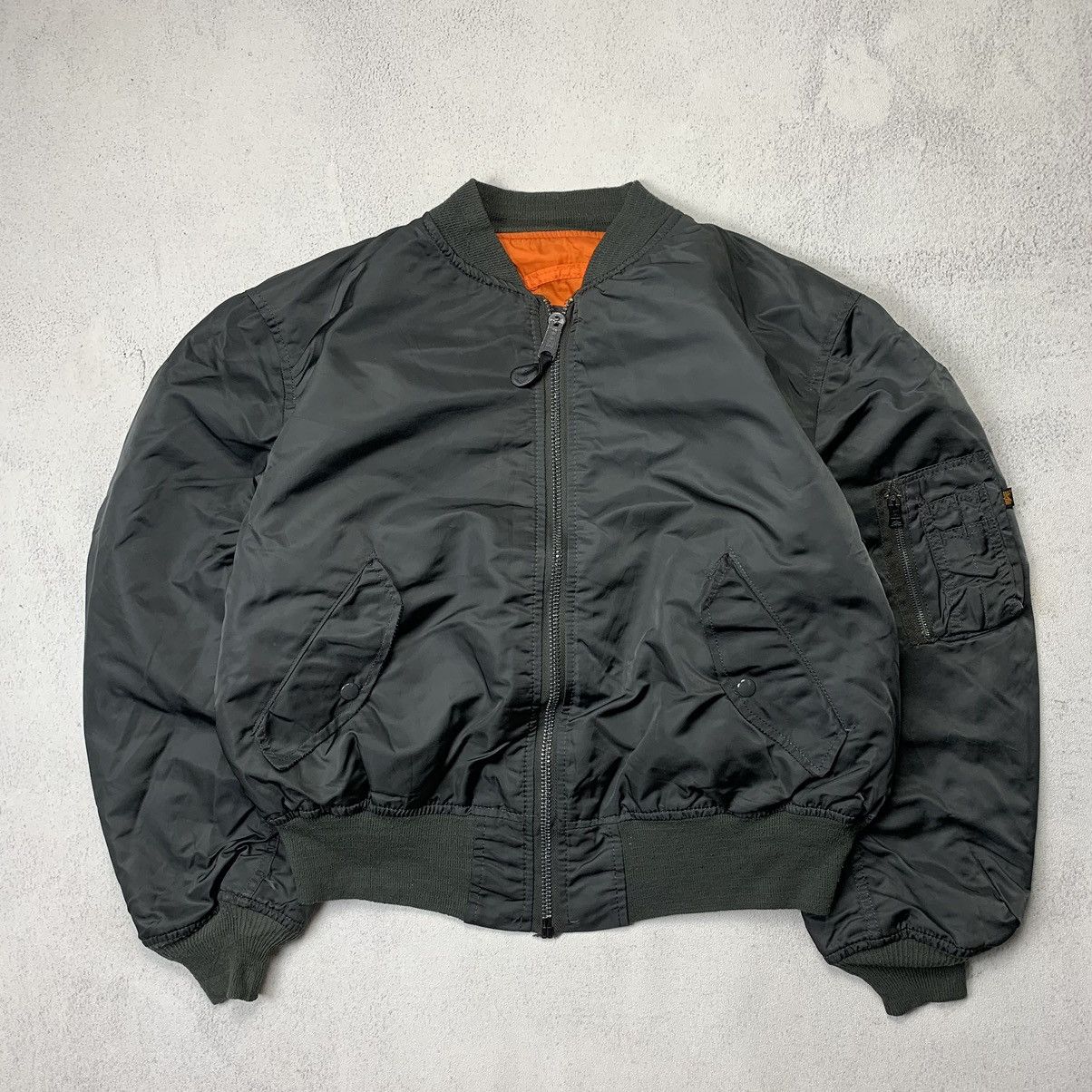 Alpha Industries × Vintage Vintage Alpha Industries MA1 Bomber Jacket ...