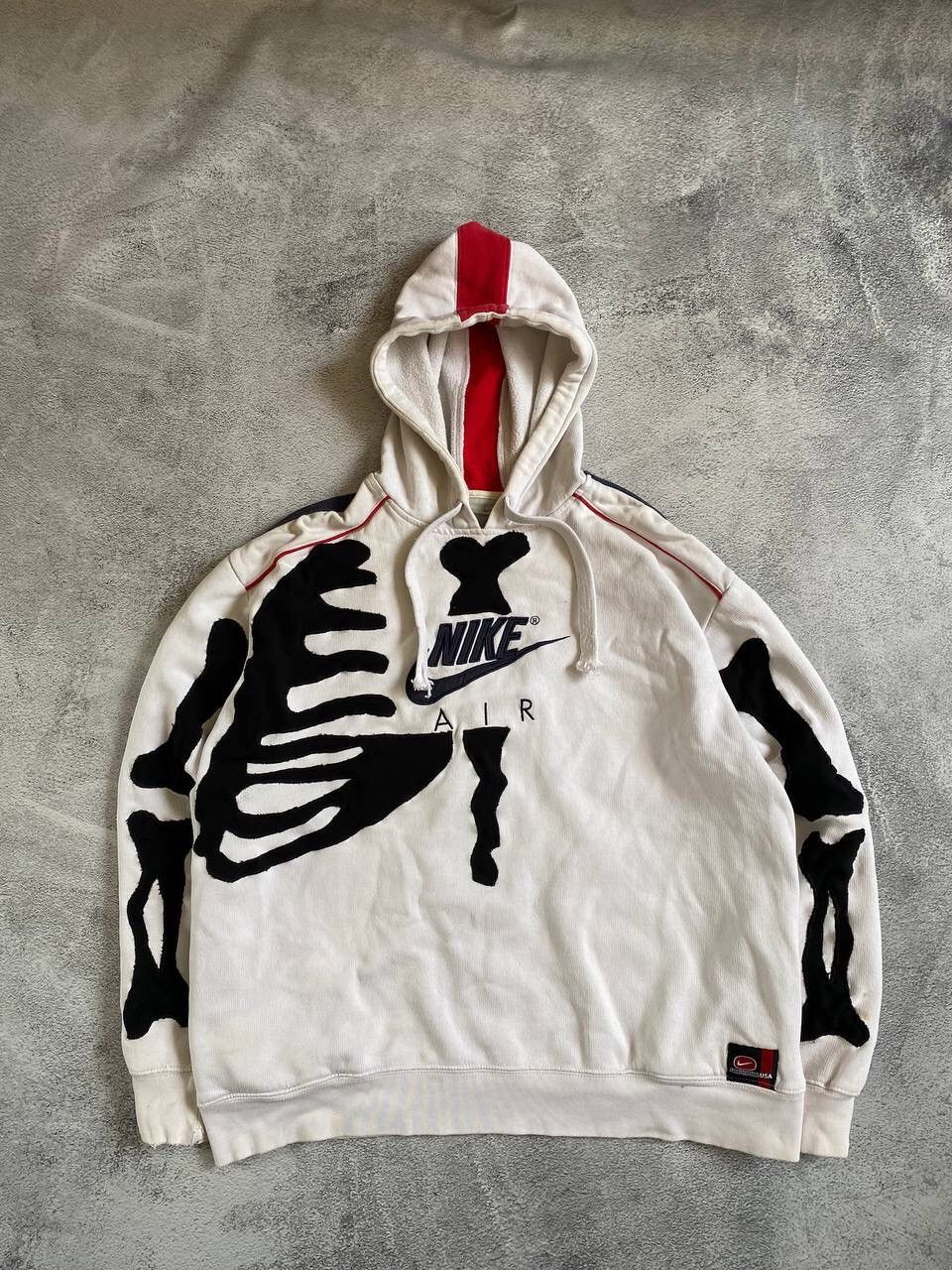 Nike vintage custom nike Skeleton Y2k hoodie | Grailed