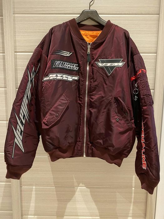 Vetements Vetements x Alpha Industries Racing Bomber Logo Jacket | Grailed