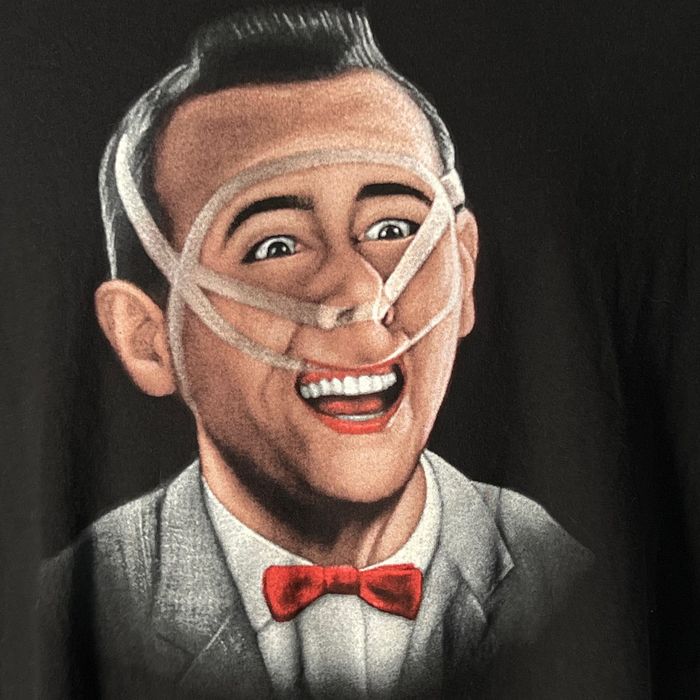 Rare Official Pee Wee Herman Rare Tape Face Black Shirt | Grailed
