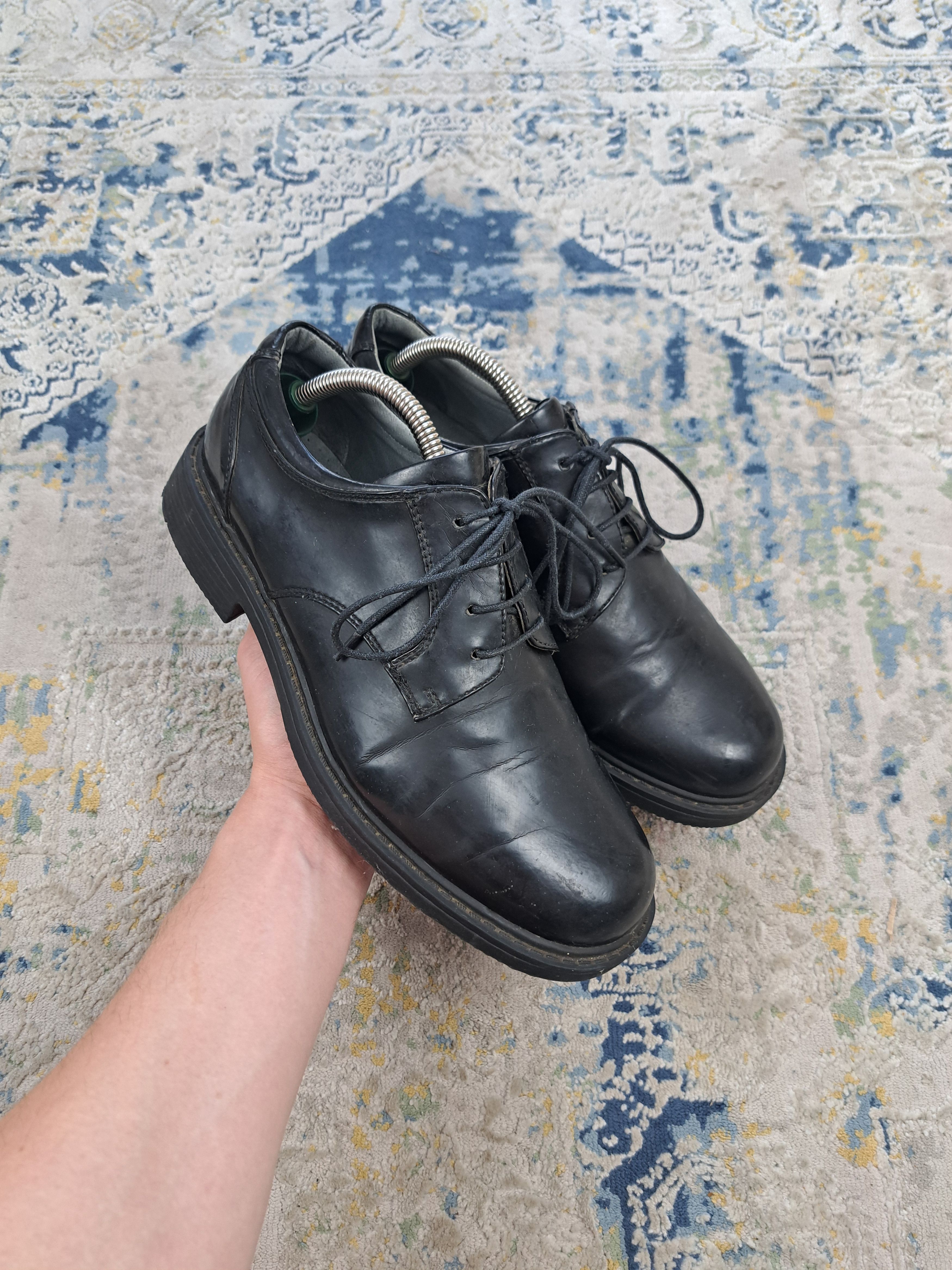 Vintage Patent Leather Chunky Derby Shoes Archive Japanese Brand | Grailed