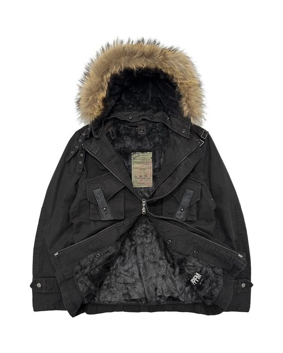 If Six Was Nine Fur Jacket PPFM Yellow Riot Military Ifsixwasnine Lgb ...