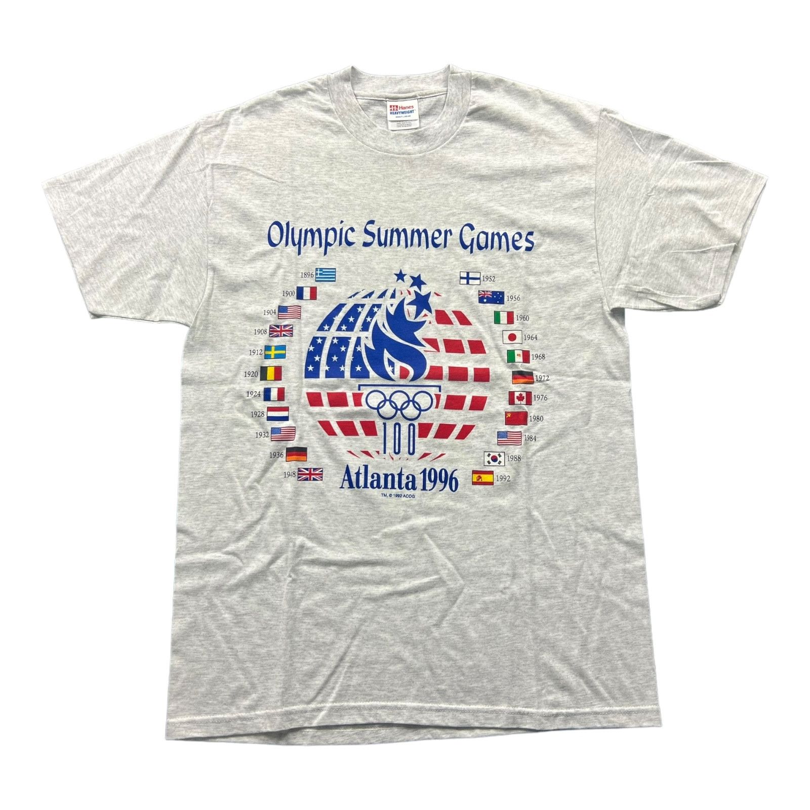 Vintage Vintage 1996 Olympics Atlanta Flags Hanes T-Shirt | Grailed