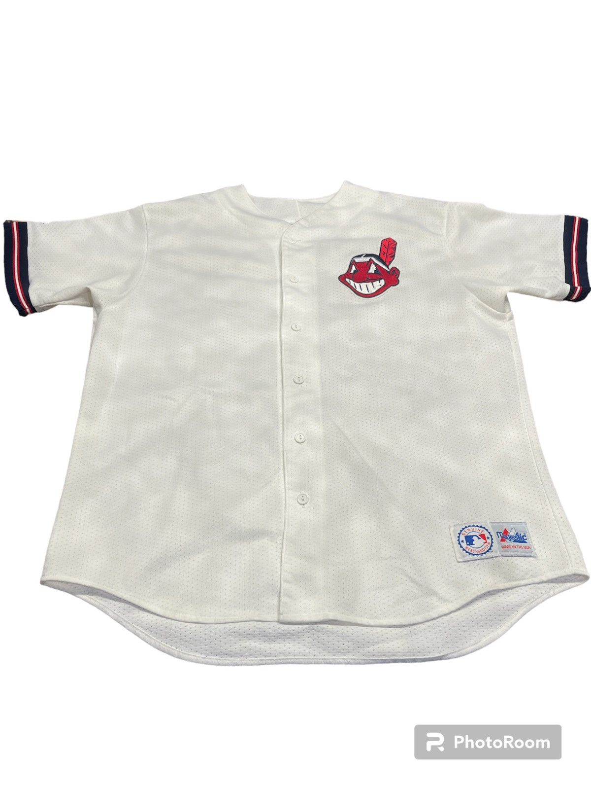 MLB × Majestic × Vintage VTG 90’s Cleveland Indians Chief Wahoo Made In ...