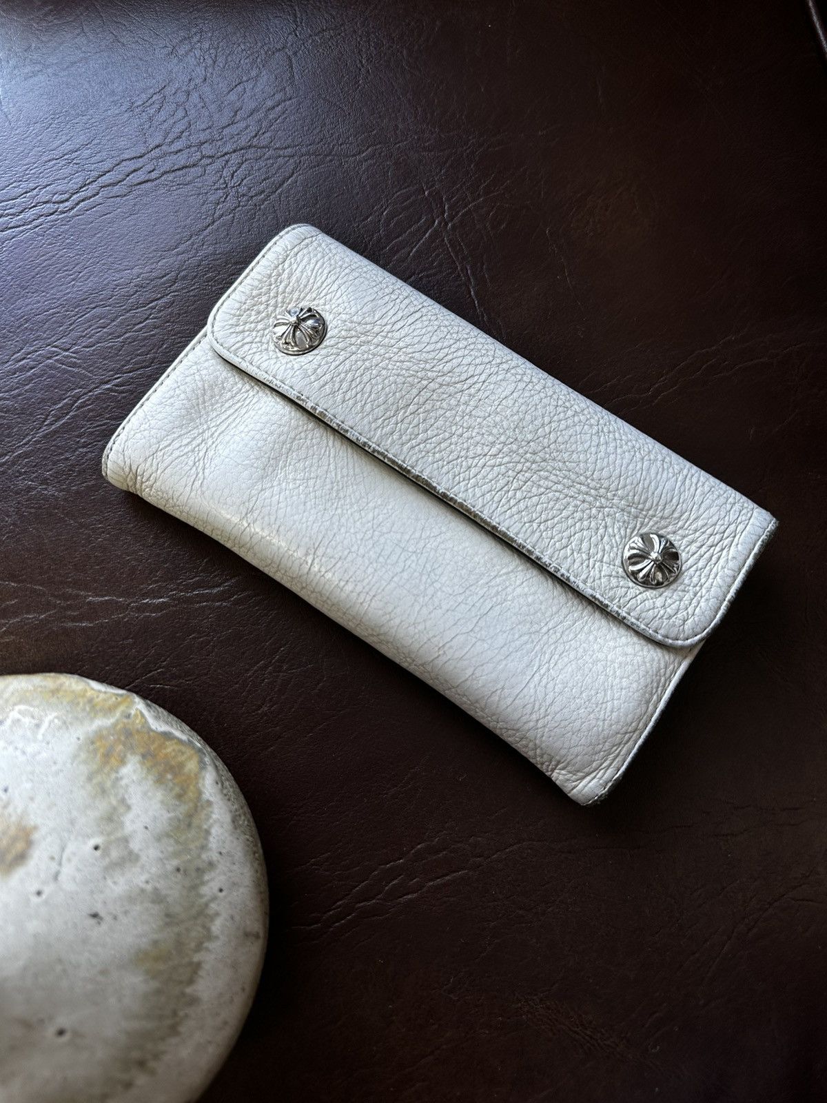 Chrome Hearts Chrome Hearts Wave Cross Leather Wallet | Grailed