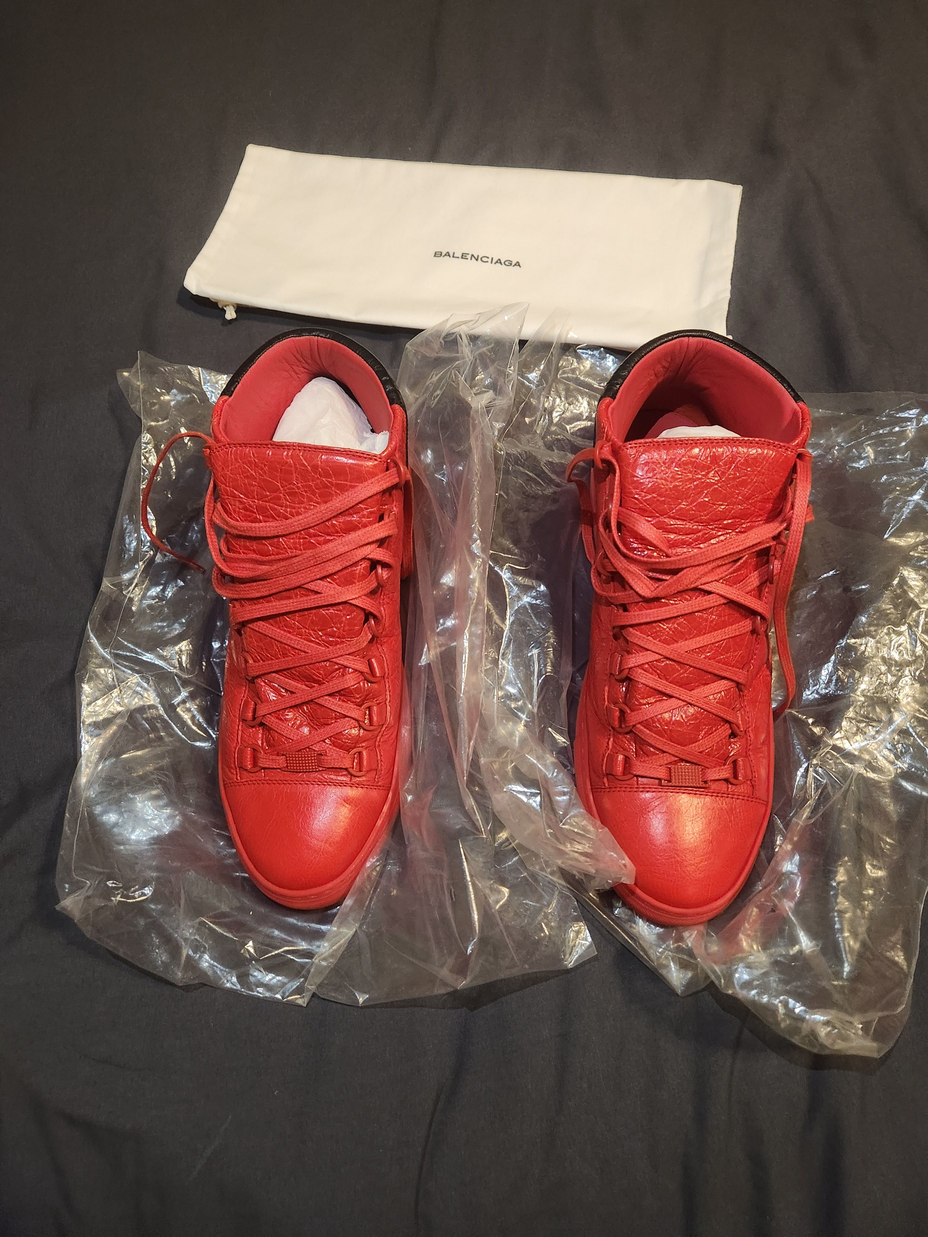 Balenciaga Balenciaga Arena High Tops Red/Rouge | Grailed