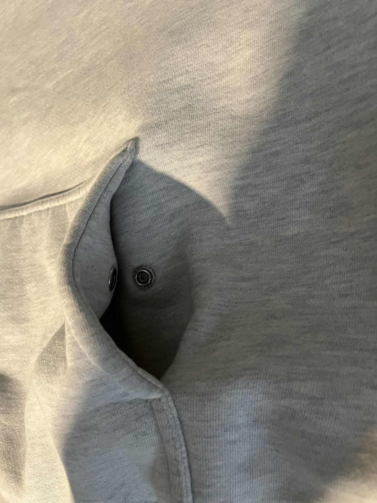 Yeezy perfect hoodie snap button grey sample | Grailed
