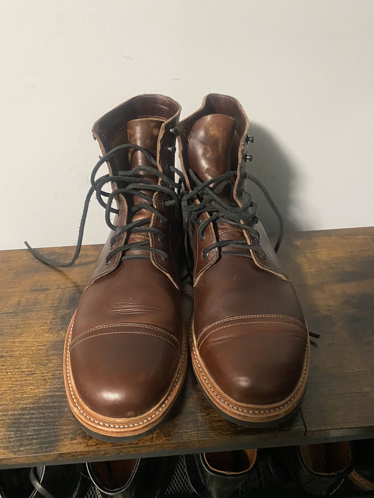 Oak Street Bootmakers Oak Street x Butterscotch Co Cap Toe Trench Boot ...