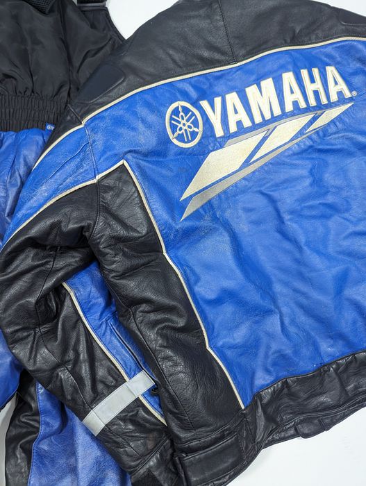 Yamaha vintage yamaha motorcycle leather jacket overalls set | Grailed