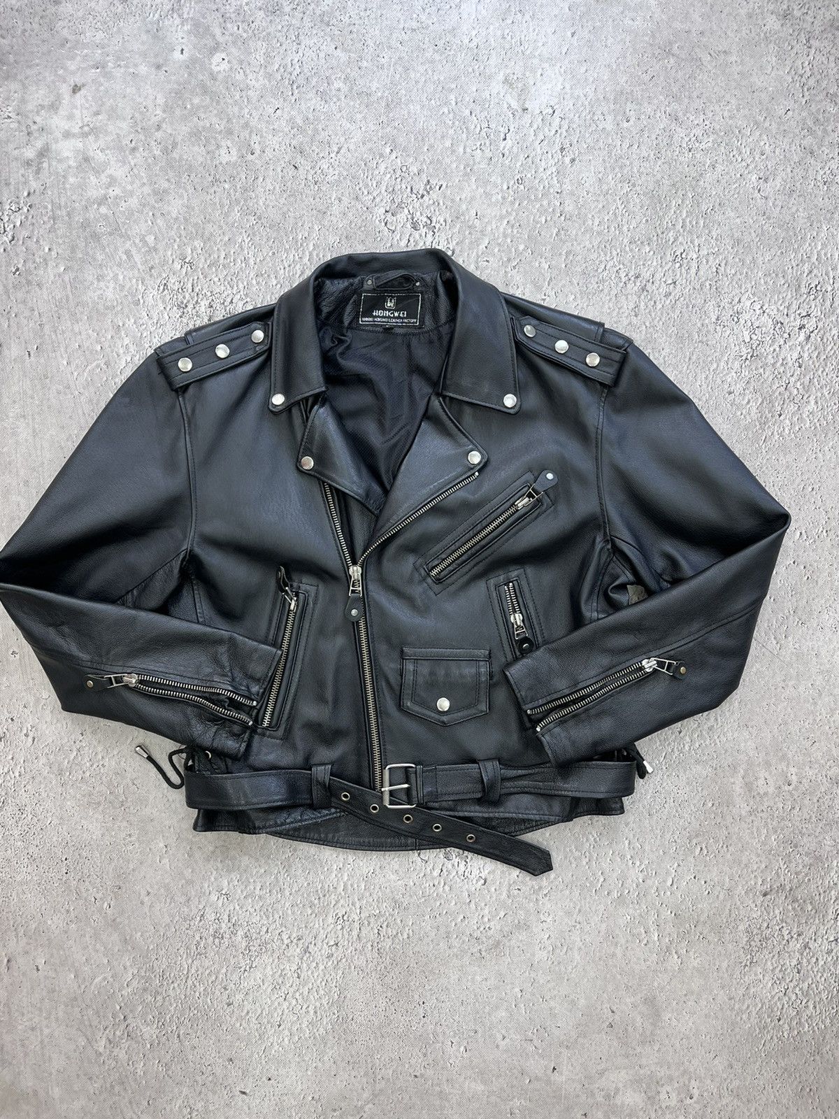 Japanese Brand SALE💣💣Vintage Real Leather HEAVY! Biker Racing Jacket ...