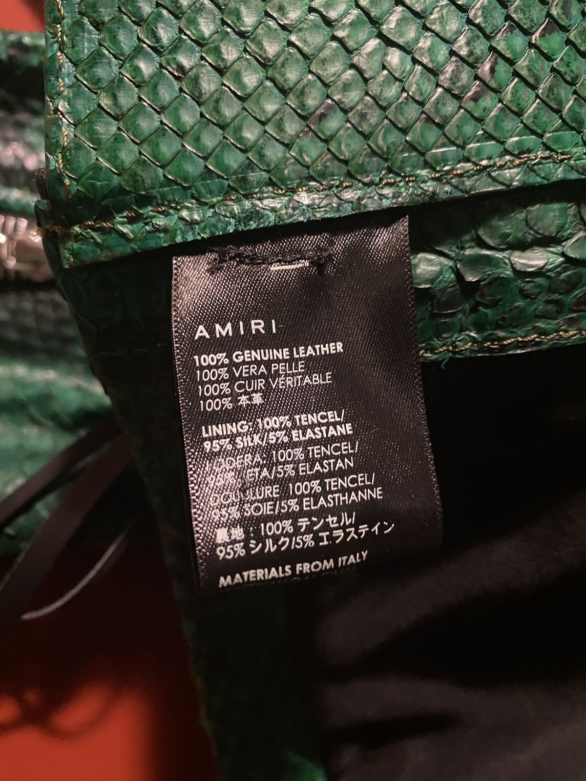 Amiri Rare Green Python Leather Jacket Grailed 