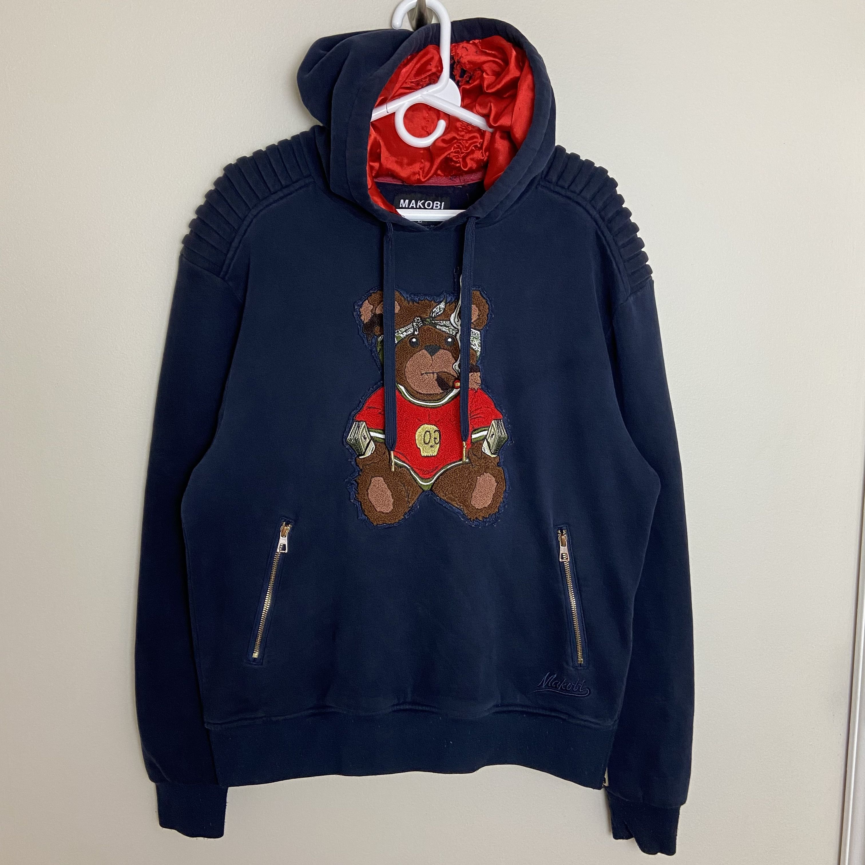 Streetwear Makobi Bear Hoodie | Grailed