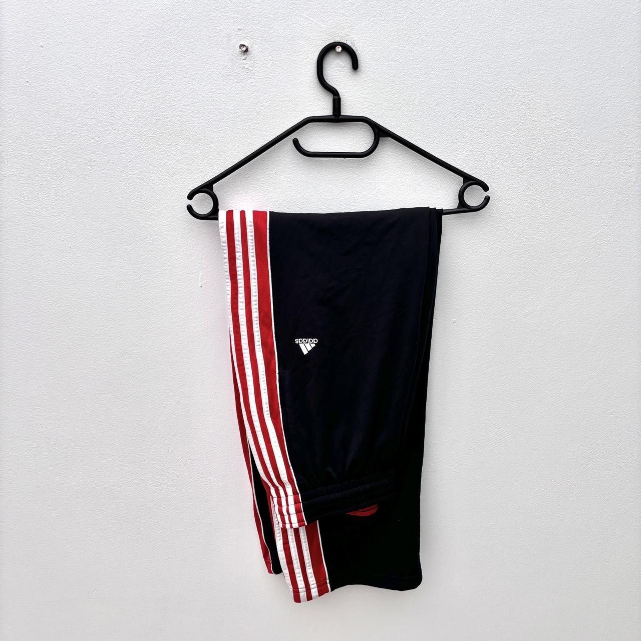 Adidas Vintage adidas black red tracksuit bottoms medium | Grailed