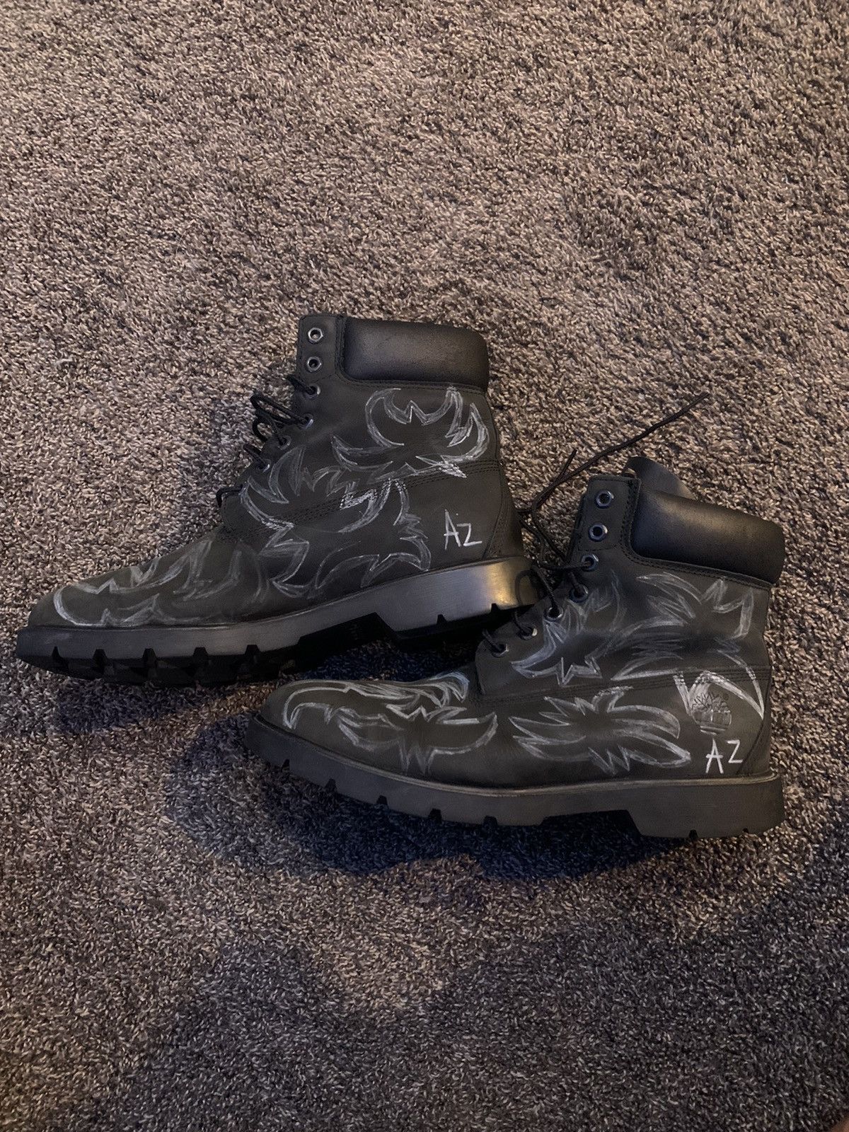 Timberland Custom Black Timberland Boots | Grailed