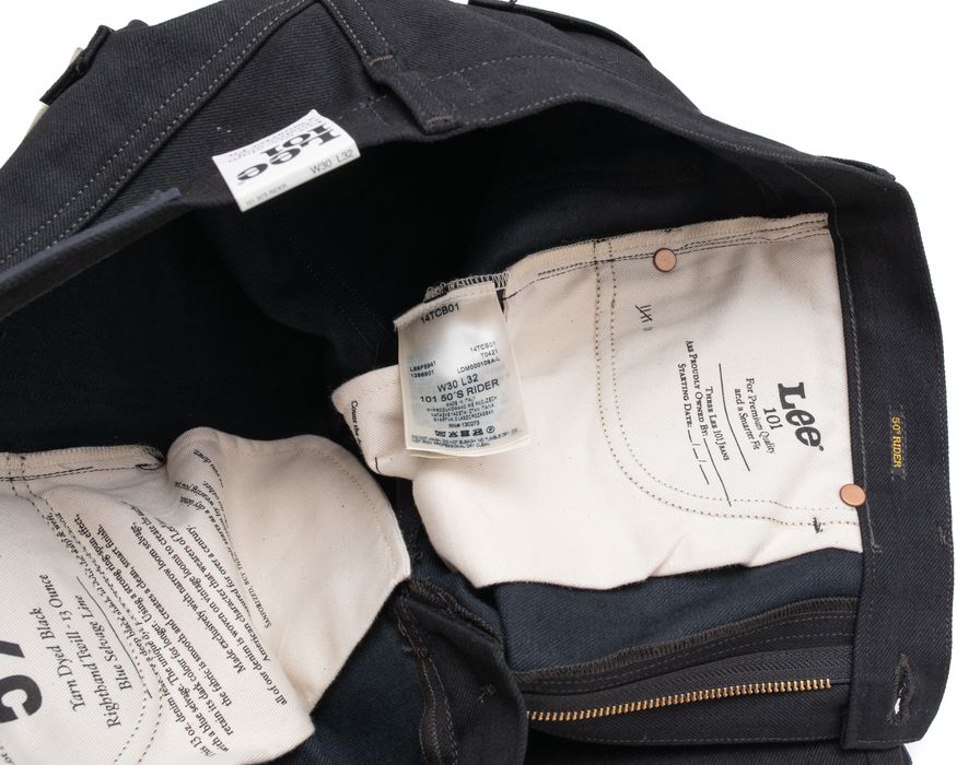 Lee LEE 101 Raiders 1950’s Blue Selvedge Black Jeans | Grailed