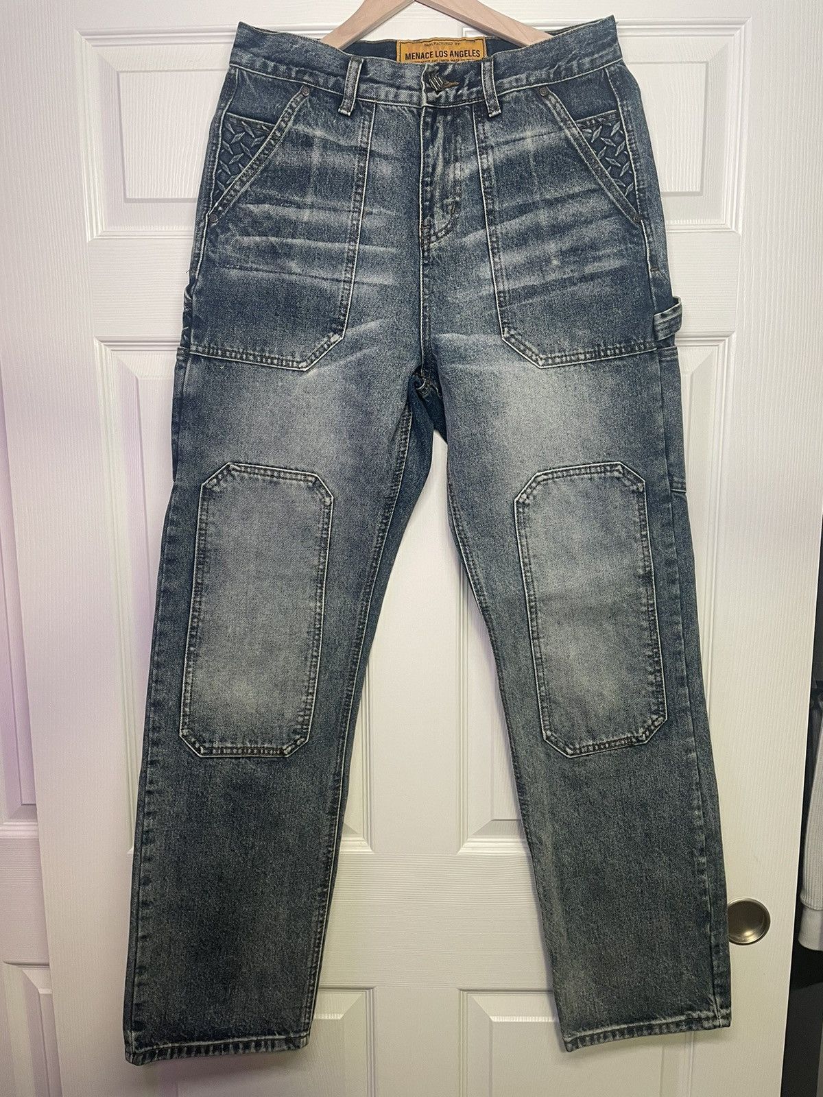 Menace Menace Steel Embossed Carpenter Pants | Grailed