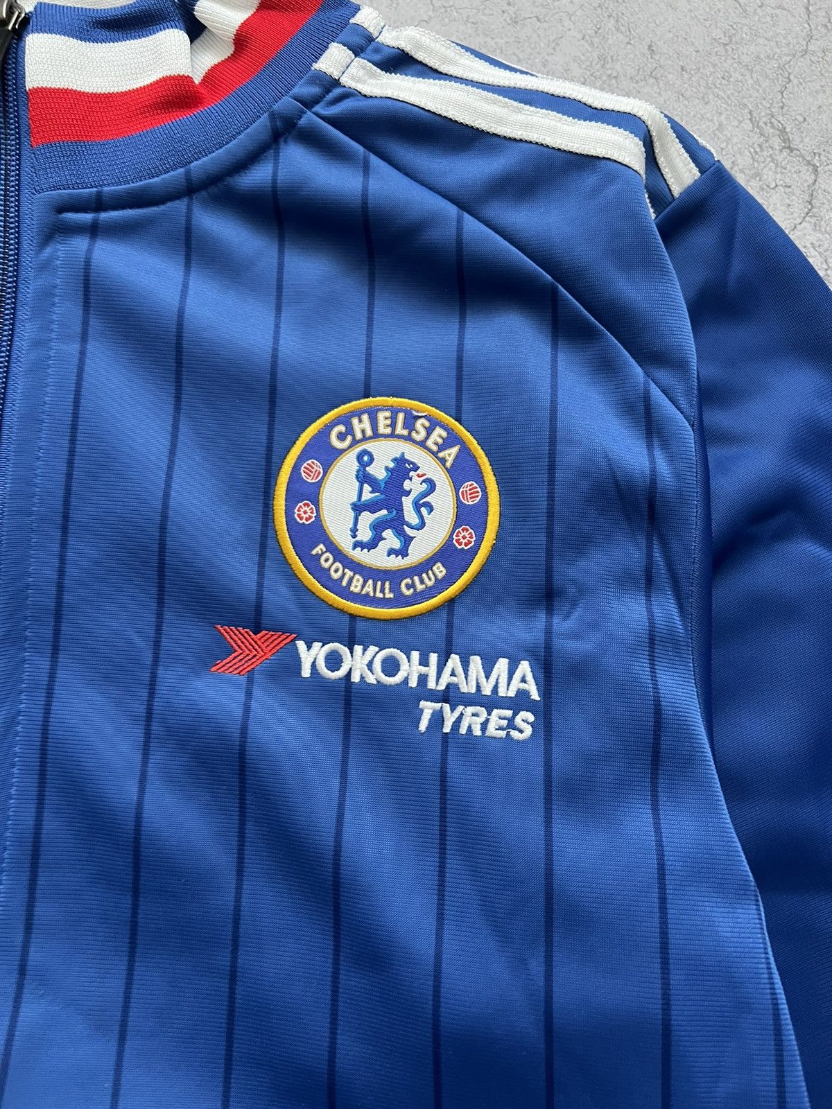 Adidas × Chelsea × Rare Adidas Chelsea Vintage Full Zip Jacket Big Logo ...