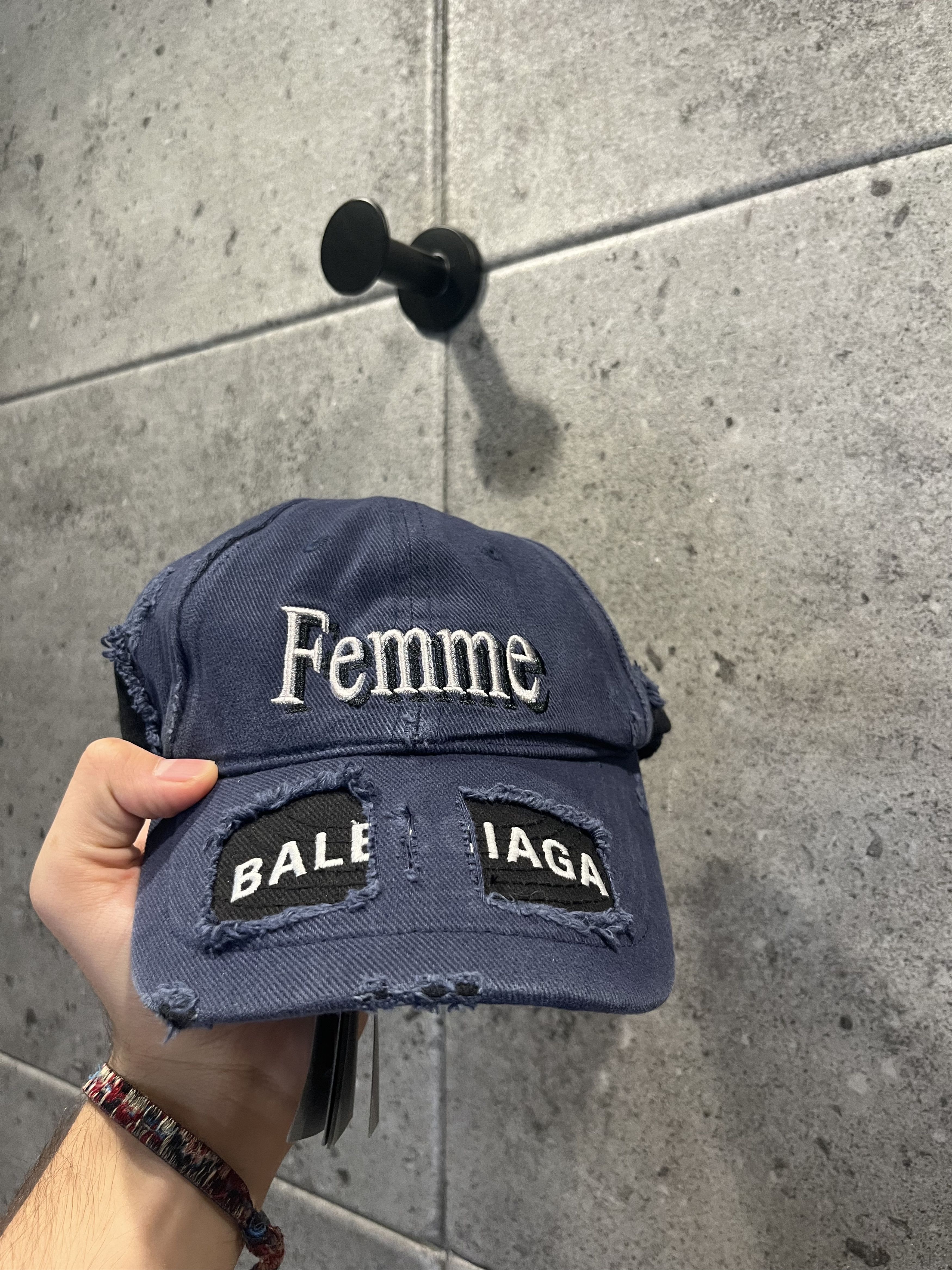 Balenciaga Balenciaga Unreleased Upcycled Femme Cap hat | Grailed