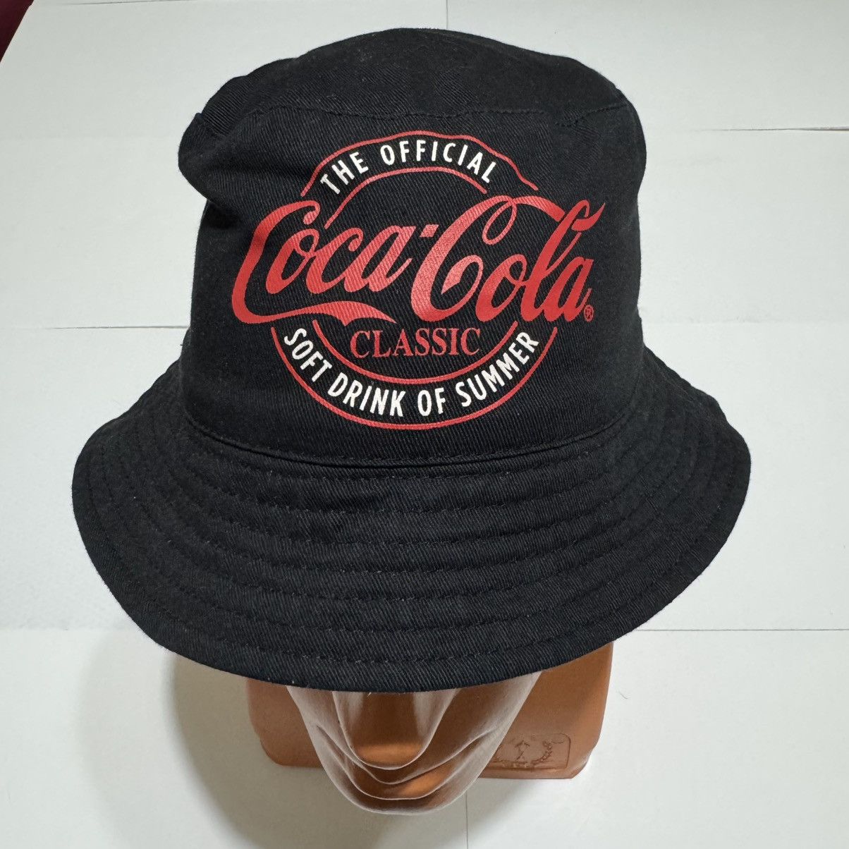 Coca Cola × Vintage Coca Cola Brand Black Bucket Hat Embroidered Logo ...