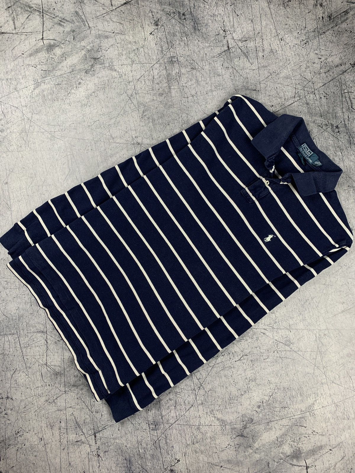 Polo Ralph Lauren Vintage Polo Ralph Lauren Striped Rugby Shirt Buttons ...