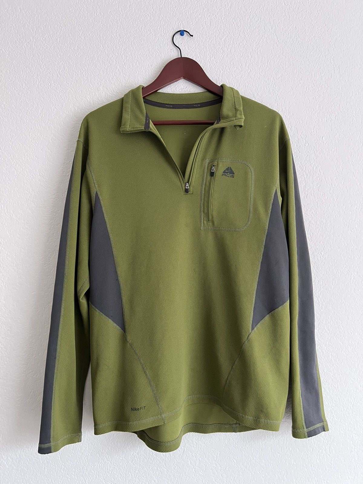 Nike × Nike ACG Nike Acg Hiking Gorpcore Green Packable Quarter Zip ...