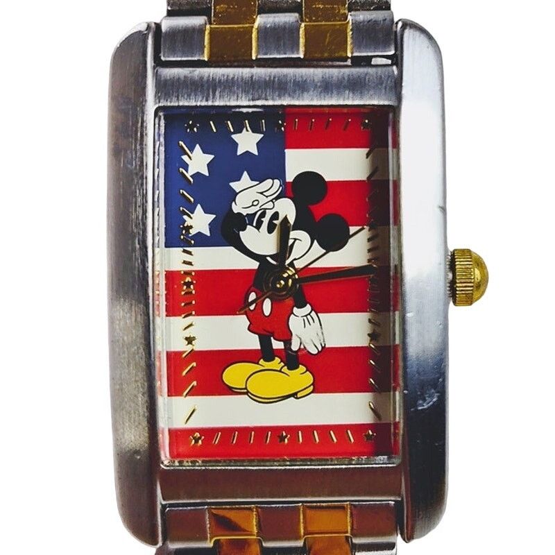 Disney Disney Mickey Mouse Patriotic Wristwatch American Flag SMALL ...