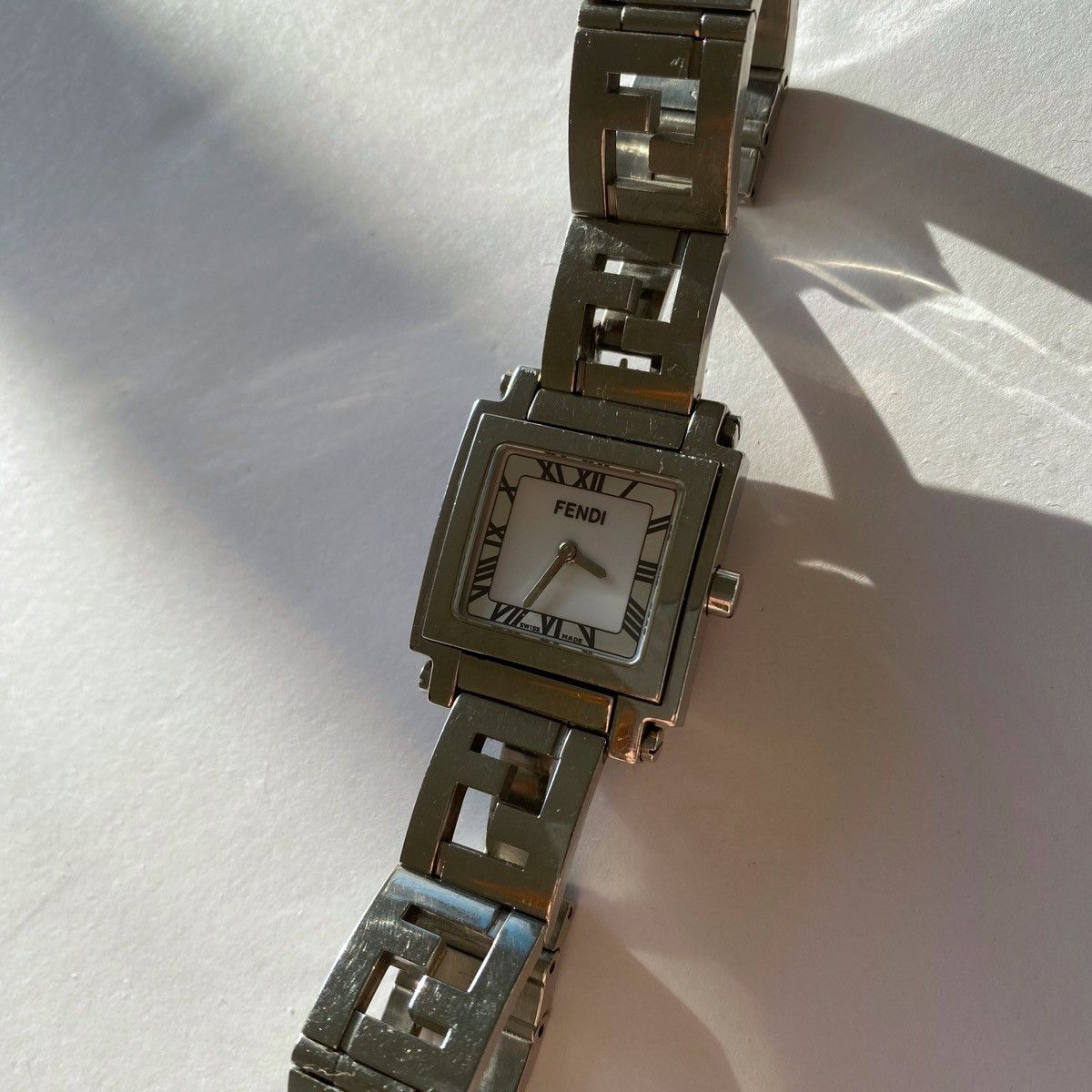 Fendi Fendi 90s Stainless Steel Silver Square Watch | Grailed