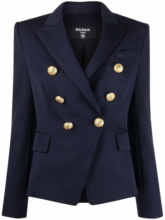 Balmain BALMAIN BUTTON BLUE JACKET | Grailed