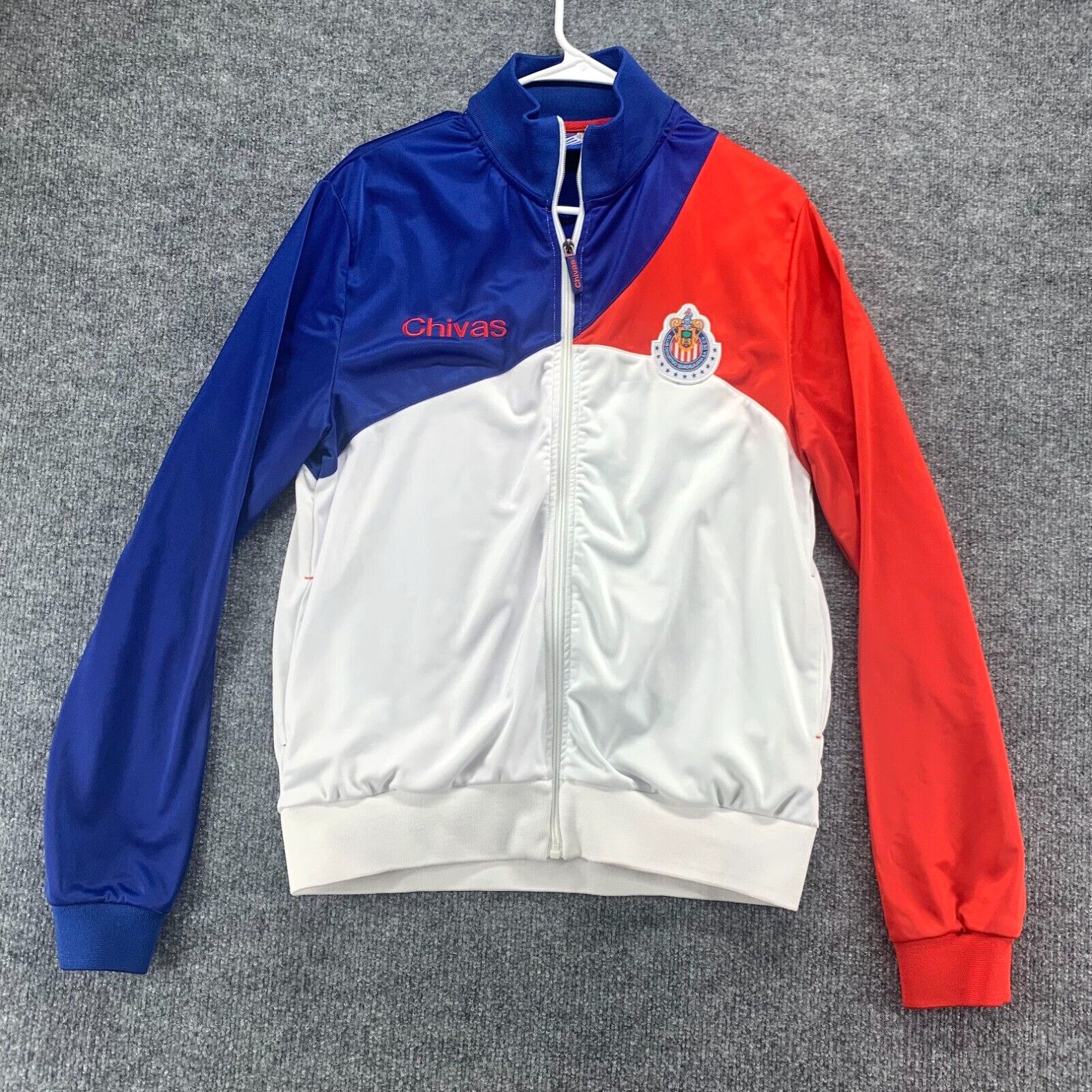 Vintage Chivas Jacket Mens Mens Blue Red Windbreaker Cra-Zon Chiva Del ...