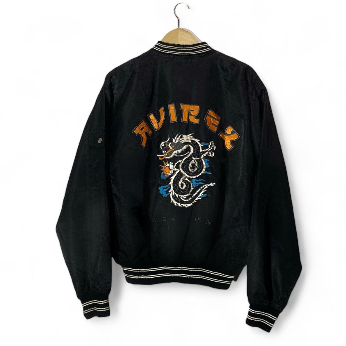 Vintage Avirex Varsity Jacket Dragon 90s Vintage RARE | Grailed