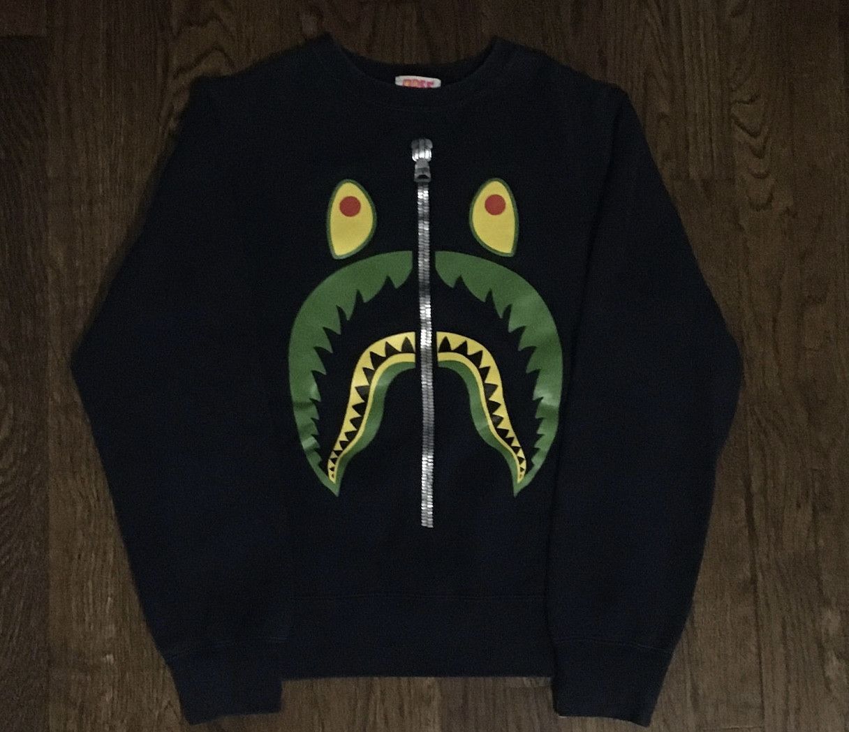 Bape Bape shark crew neck sweatshirt | Grailed