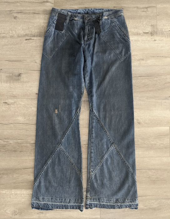 Rick Owens Rick Owens SLAB Spiral Cut Denim Jeans | Grailed