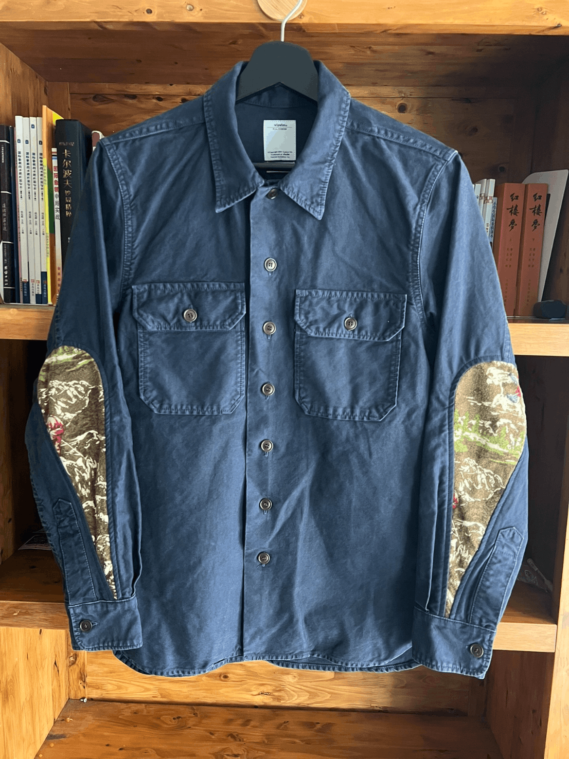 Visvim Sz 1 Visvim 16SS Indigo Dye Camo Patches Shirt Jacket | Grailed