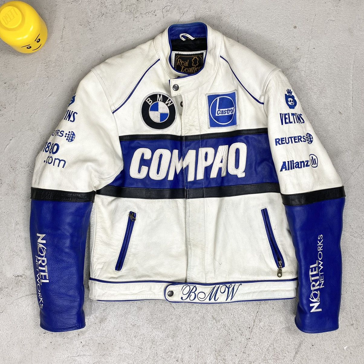 Vintage BMW leather jacket with protectors racing rare vintage piece ...