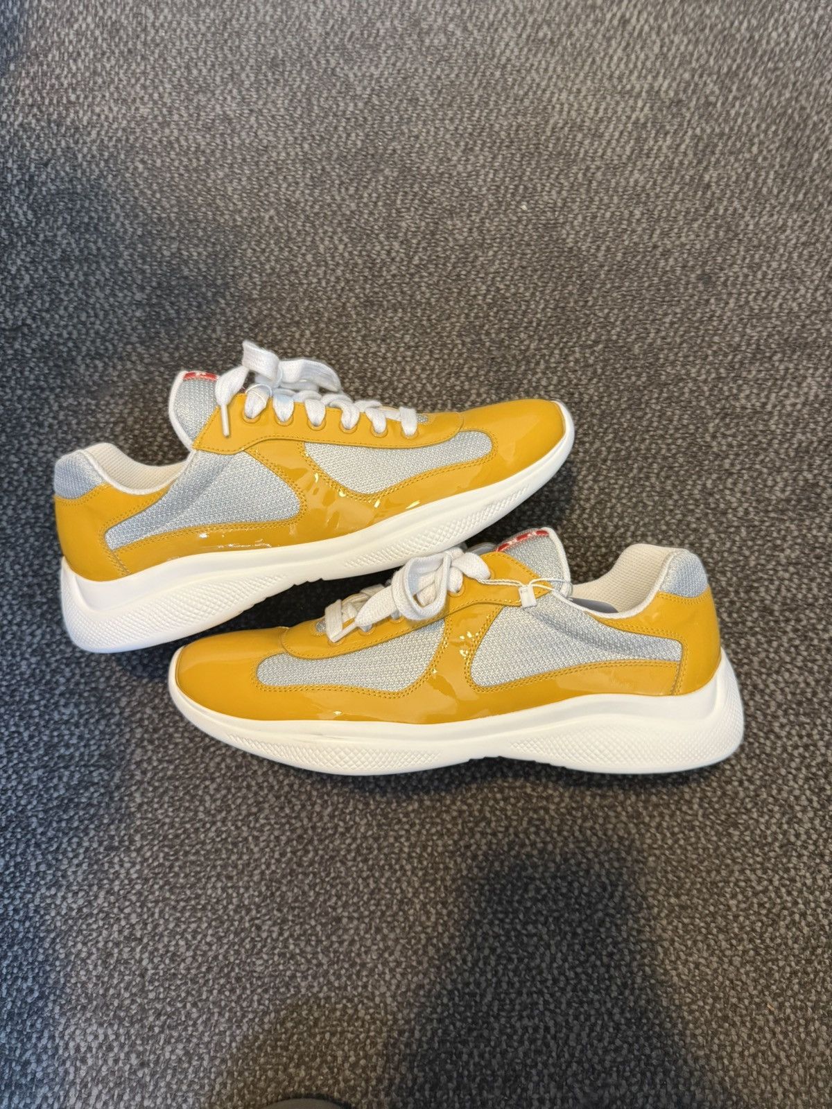 Prada Prada Americas Cup Low-Top Sneaker (Yellow) | Grailed