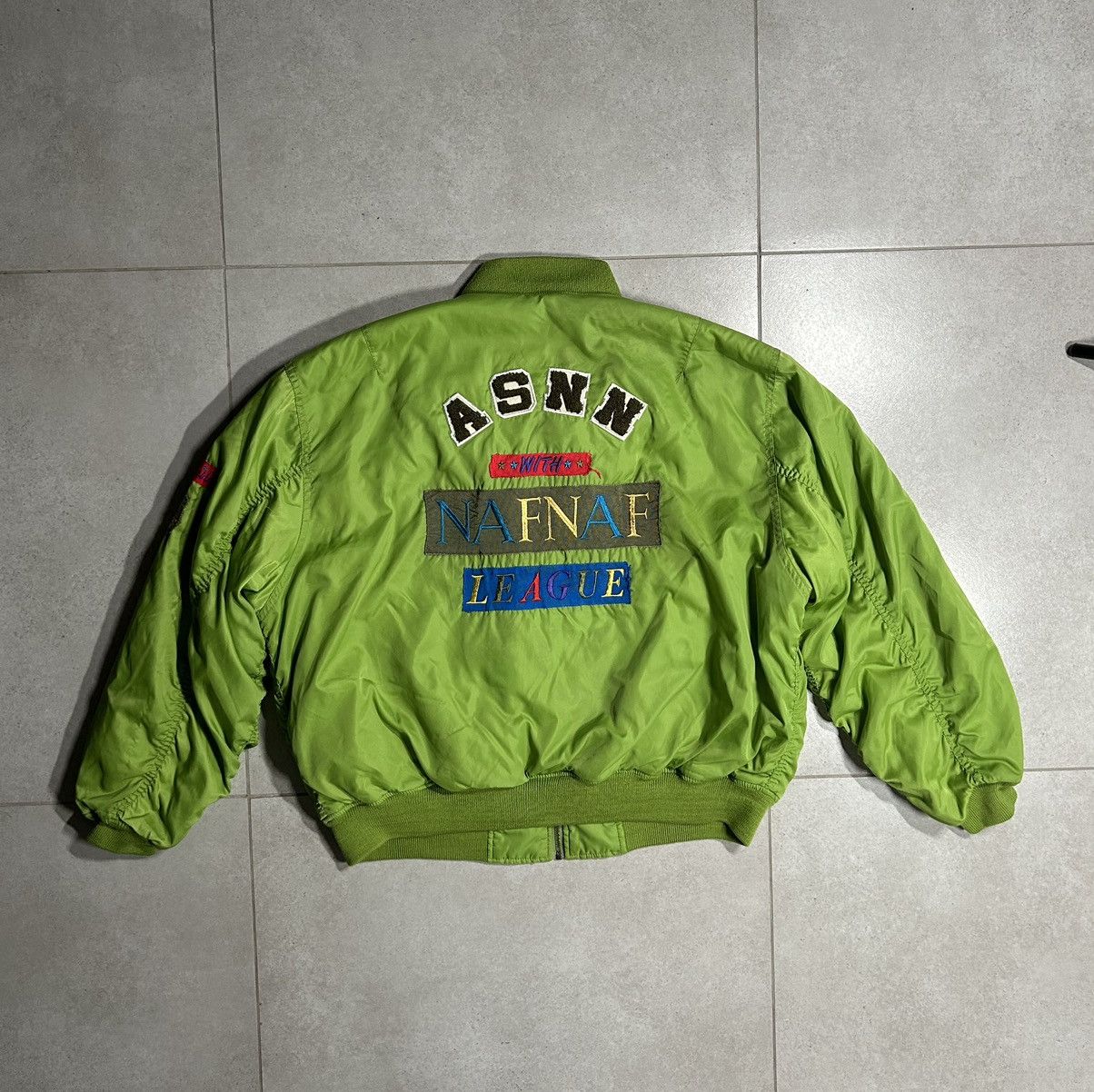 Vintage Naf naf Varsity jacket bomber L vintage boxy | Grailed
